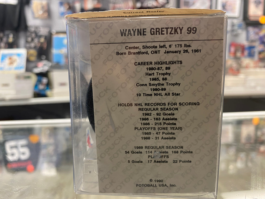 WAYNE GRETZKY 1990 FOTOBALL ATHLETE OF THE DECADE 1980-1989 OFFICIAL K ...