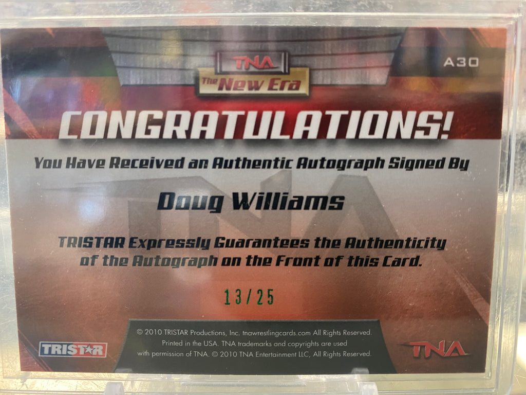 2010 Tristar TNA New Era Auto Doug Williams #A30 /25 – First Row ...
