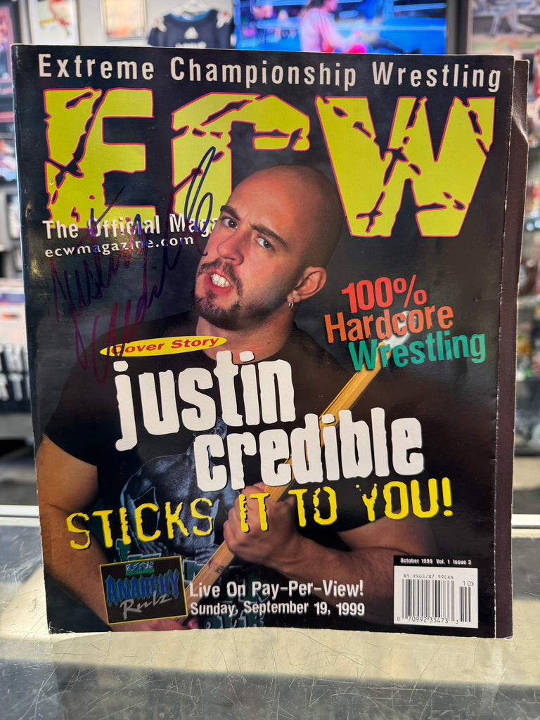 Justin Credible signed ECW Wrestling Magazine – First Row Collectibles