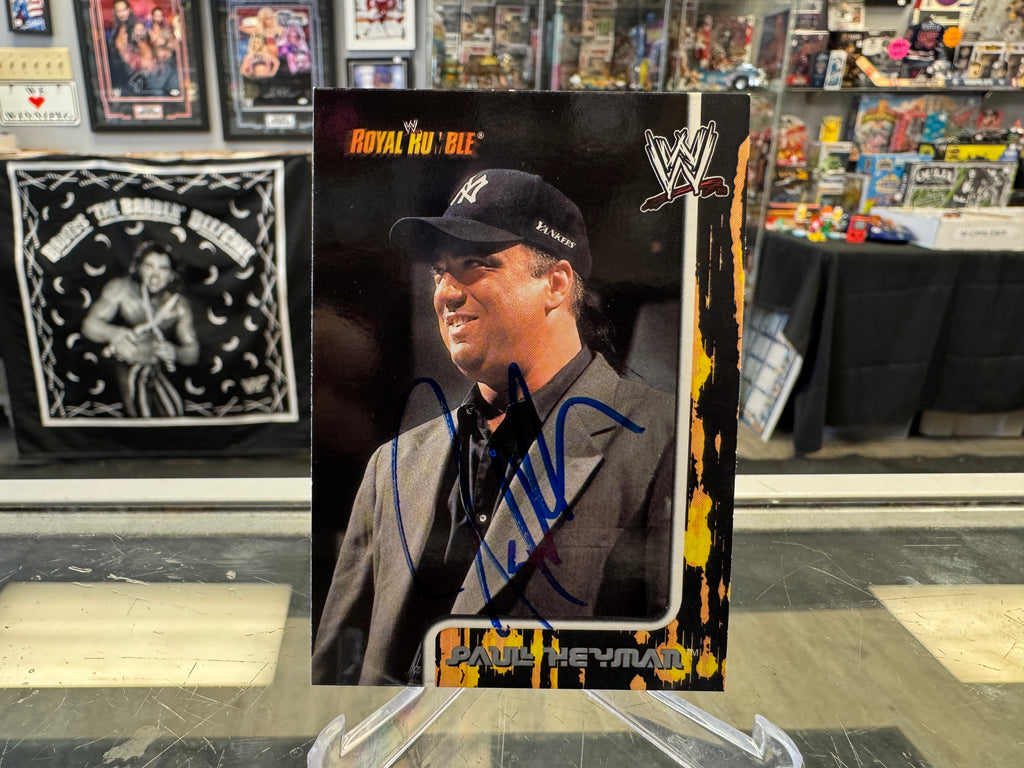 Paul Heyman signed WWE Wrestling Card – First Row Collectibles