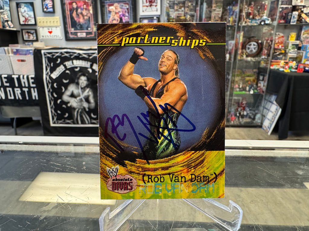 Rob Van Dam signed WWE Wrestling Card – First Row Collectibles