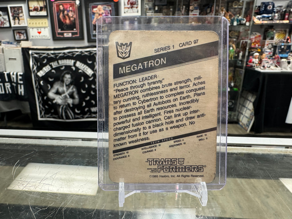 Vintage 1985 milton bradley G1 Transformers #97 MEGATRON Rookie Key Ca ...