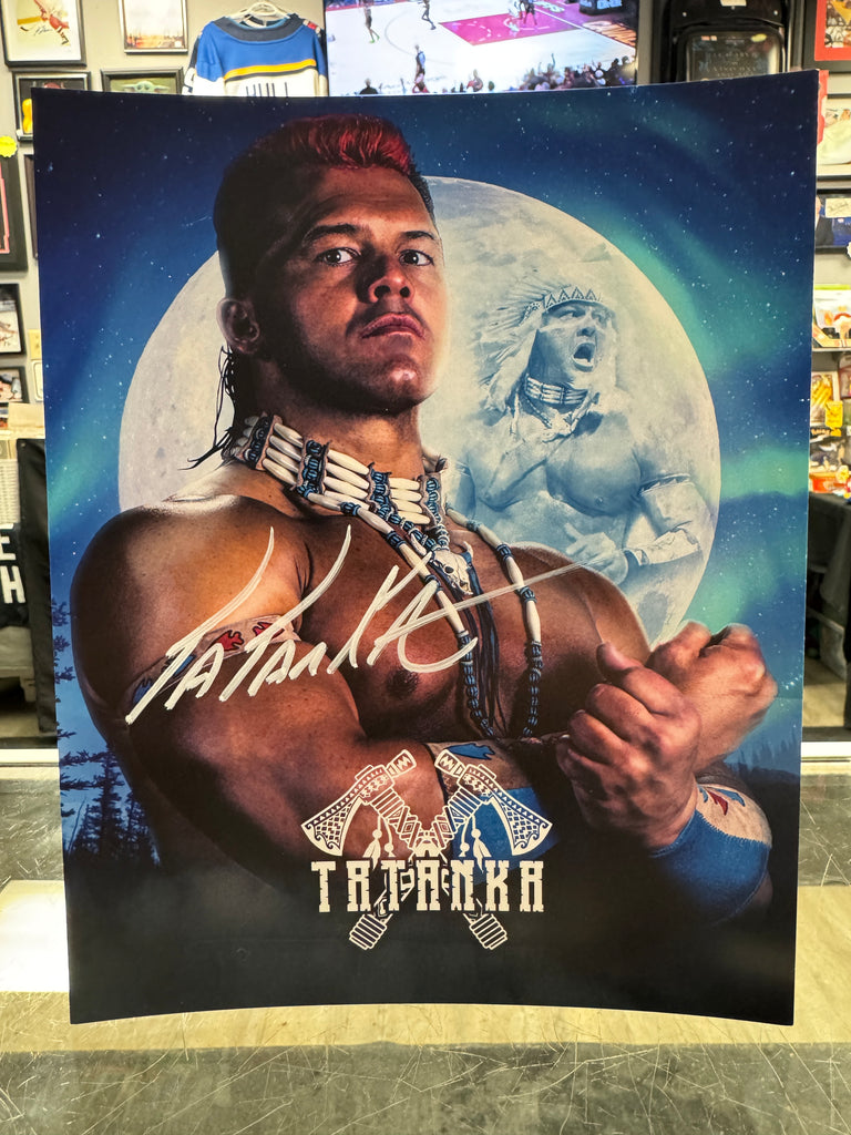 Tatanka signed Wrestling 8x10 Photo – First Row Collectibles