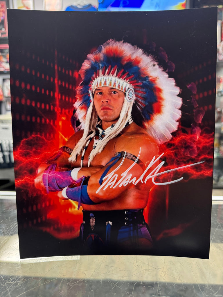 Tatanka signed Wrestling 8x10 Photo – First Row Collectibles