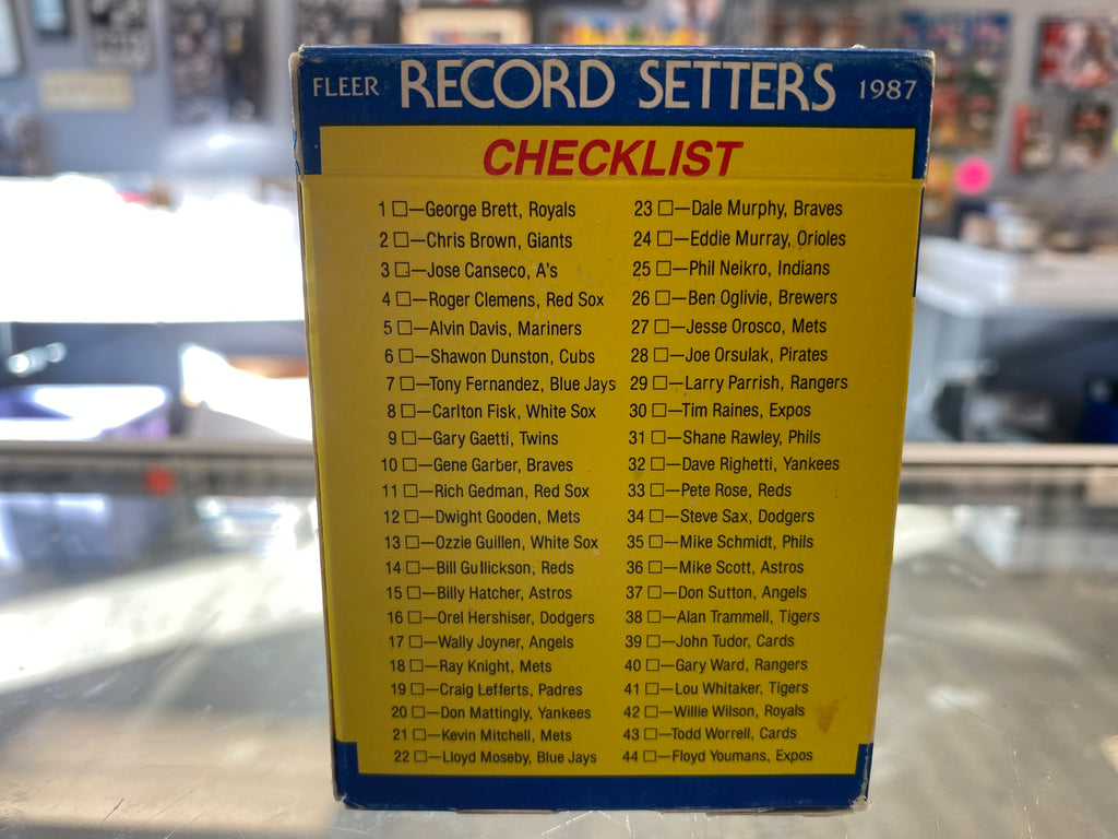 1987 Fleer Baseball - Record Setters Factory Set (44 )Cards (6) Sticke ...