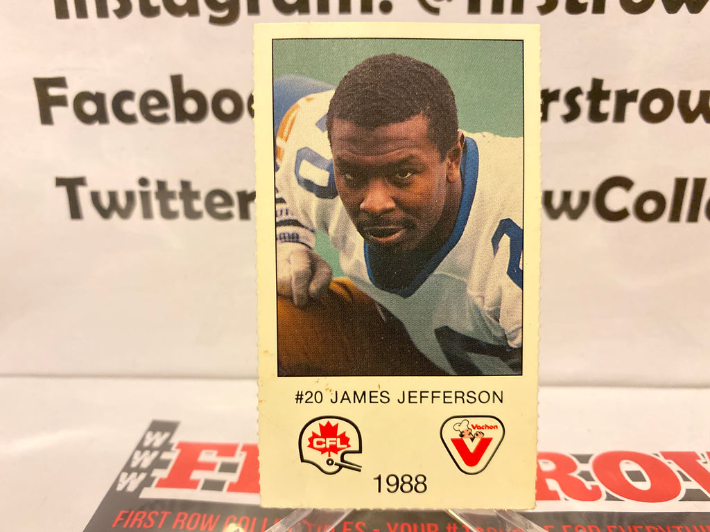 James Jefferson 1988 CFL Vachon Card – First Row Collectibles