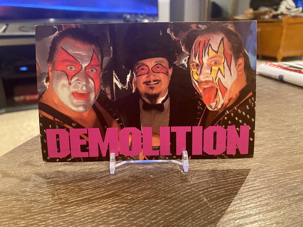 1988 WWF DEMOLITION AX & SMASH Post Card RARE – First Row Collectibles