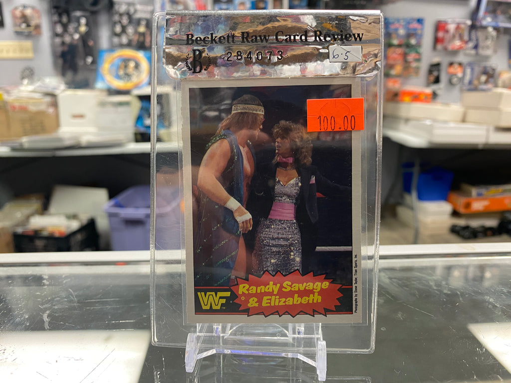 Macho Man Randy Savage & Elizabeth 1985 O-Pee-Chee #16 RC Rookie Card ...