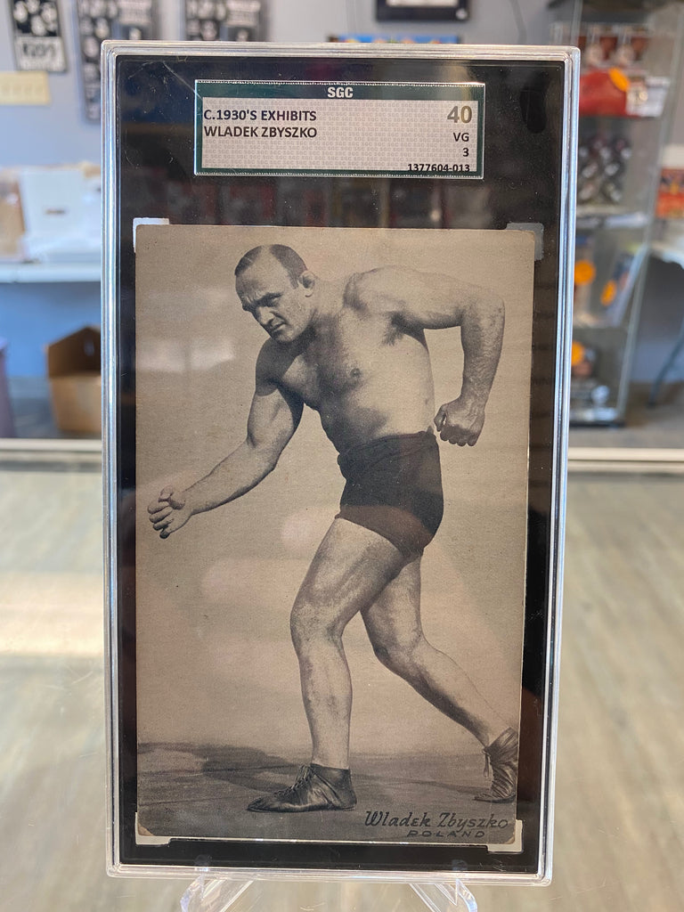Wladek Zbyszko 1930s Exhibits Postcard Graded SGC 40 – First Row ...