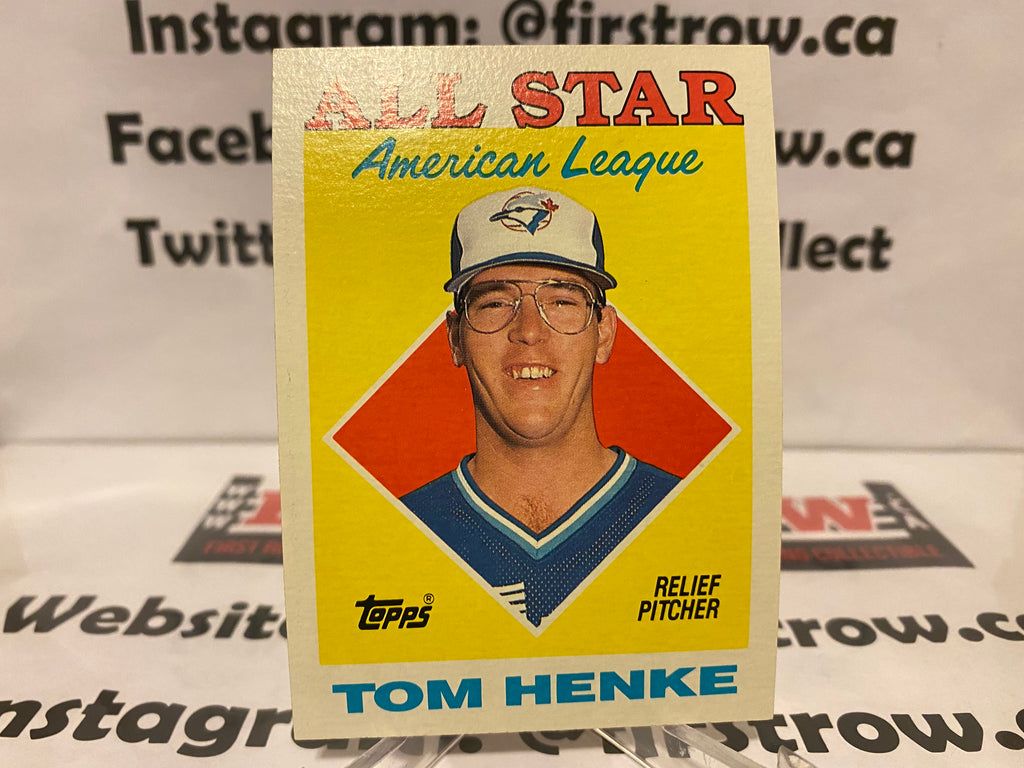 1988 Topps #396 TOM HENKE Toronto Blue Jays – First Row Collectibles