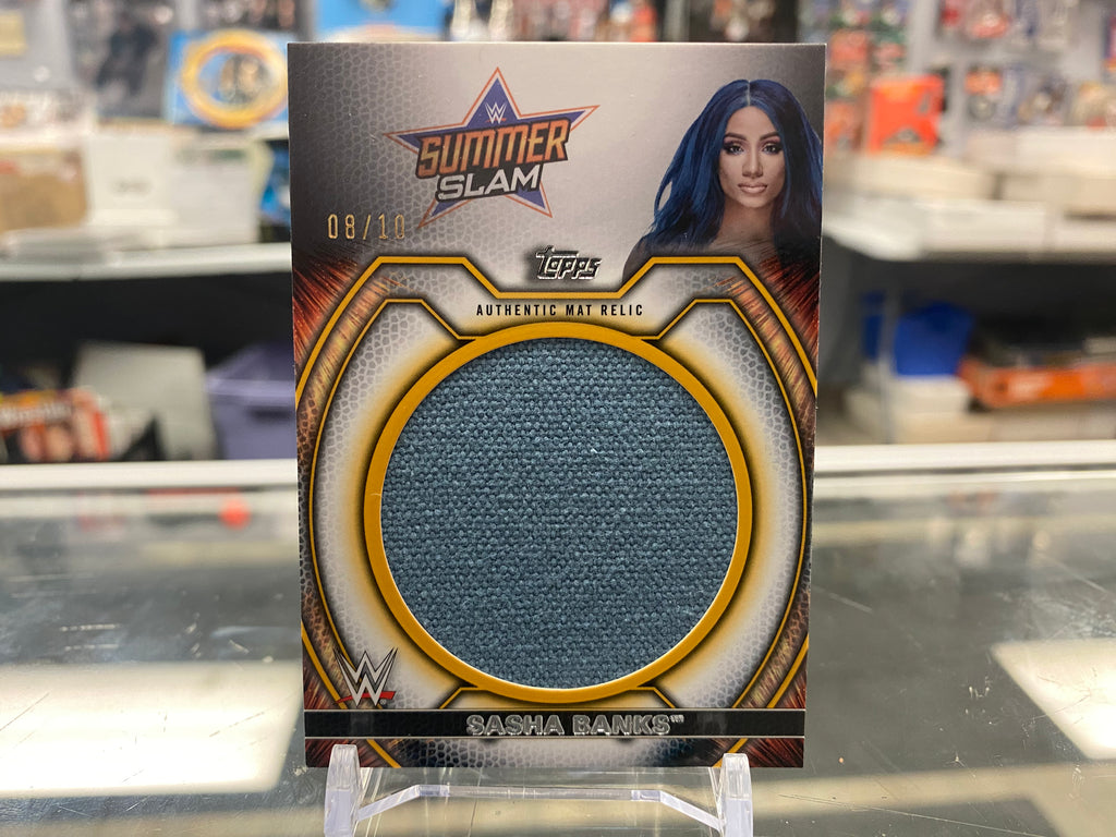 2021 TOPPS WWE UNDISPUTED WRESTLING SASHA BANKS M-SS SUPERSTAR MAT REL – First Row Collectibles