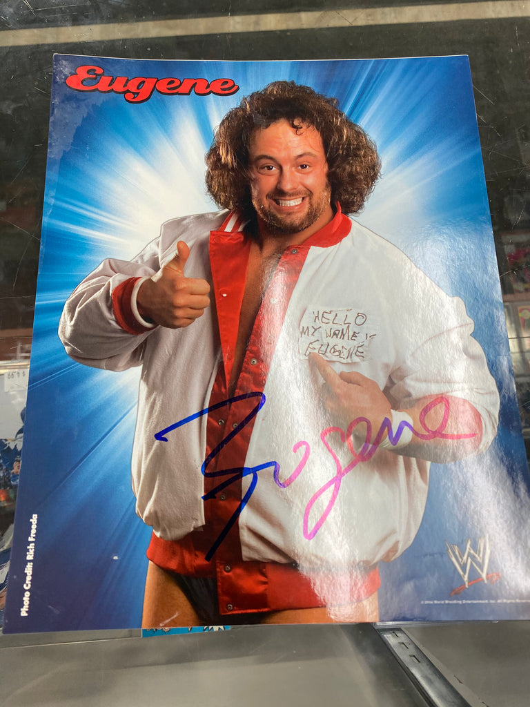 Eugene signed WWE 8x10 Wrestling Photo – First Row Collectibles
