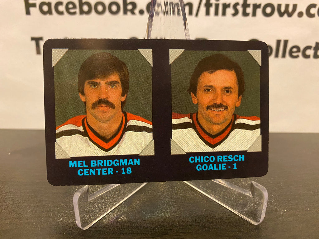 Mel Bridgman & Chico Resch 1985 7-11 Hockey Card – First Row Collectibles