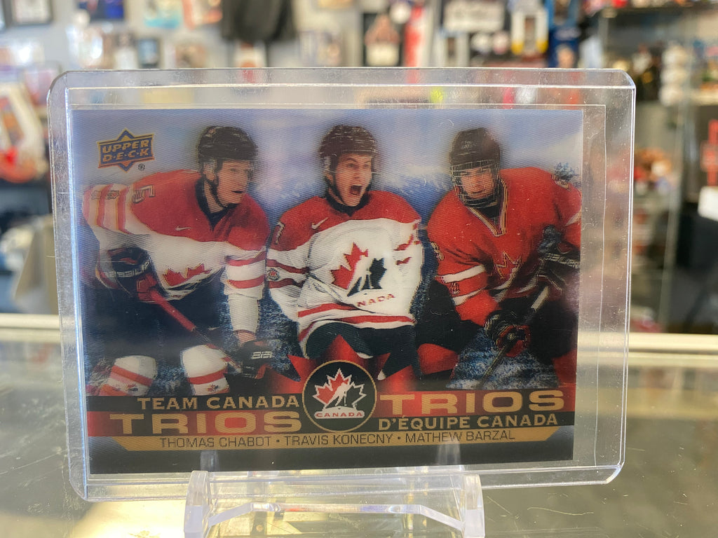 2021-22 UD Tim Hortons Team Canada Trios CHABOT KONECNY BARZAL T-11 ...