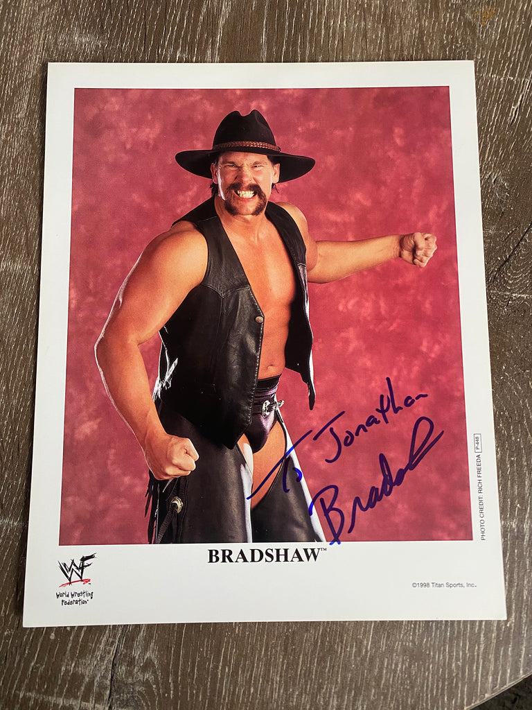 Bradshaw signed WWE 8x10 Promo Photo WWF – First Row Collectibles