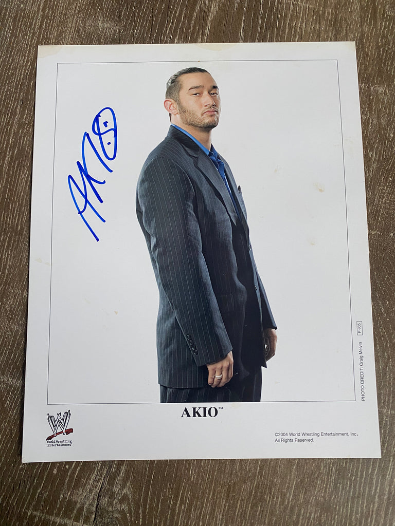 AKIO signed WWE 8x10 Promo Photo WWF – First Row Collectibles